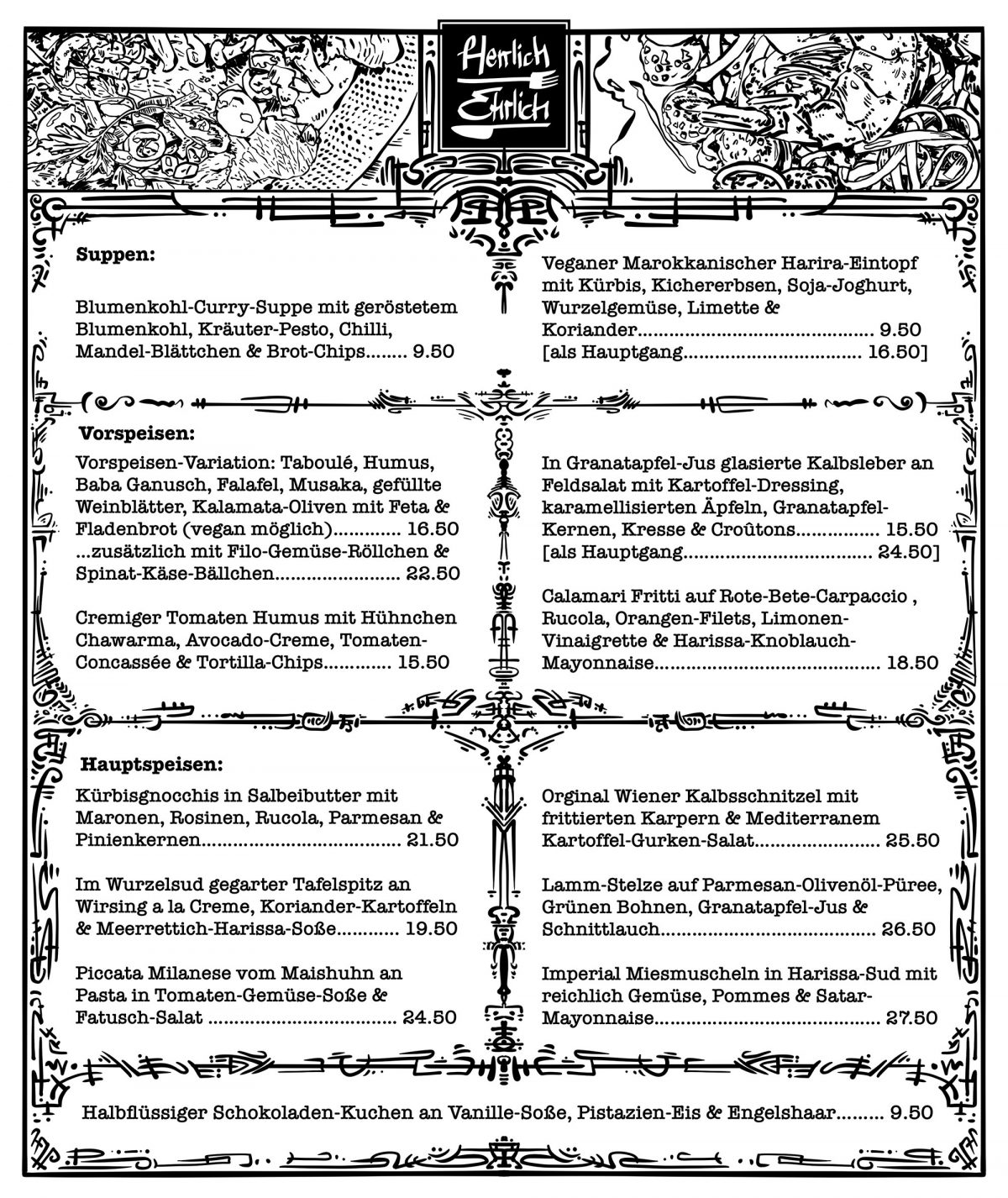 Speisekarte – Herrlich Ehrlich